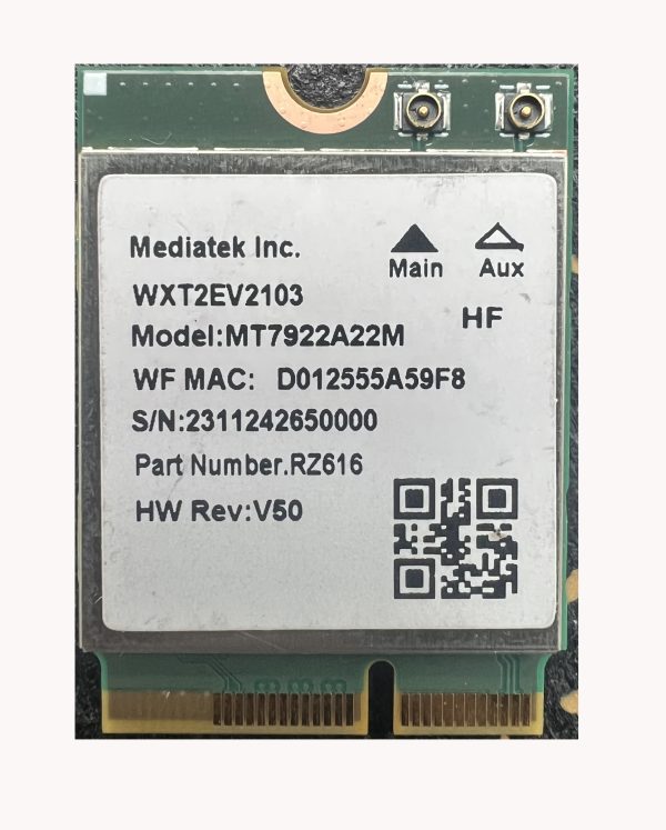 MediaTek MT7922 Wireless LAN Card - Lightning Fish