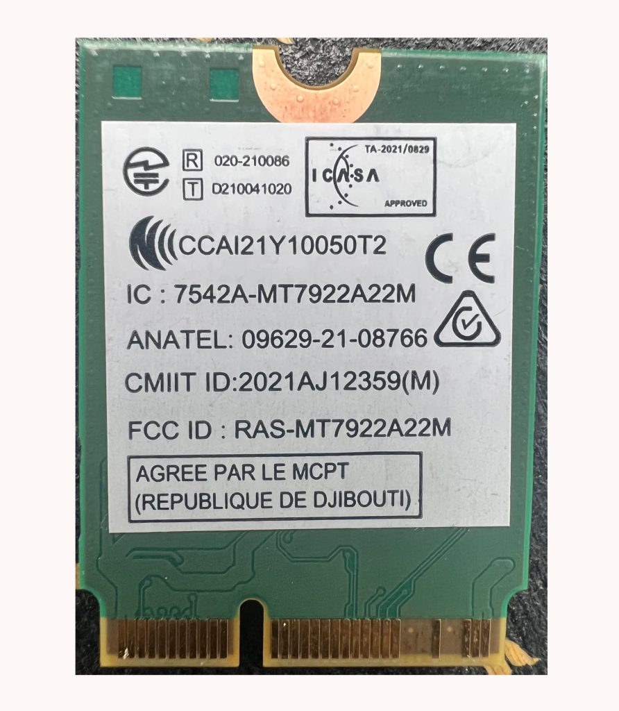 MediaTek MT7922 Wireless LAN Card - Lightning Fish